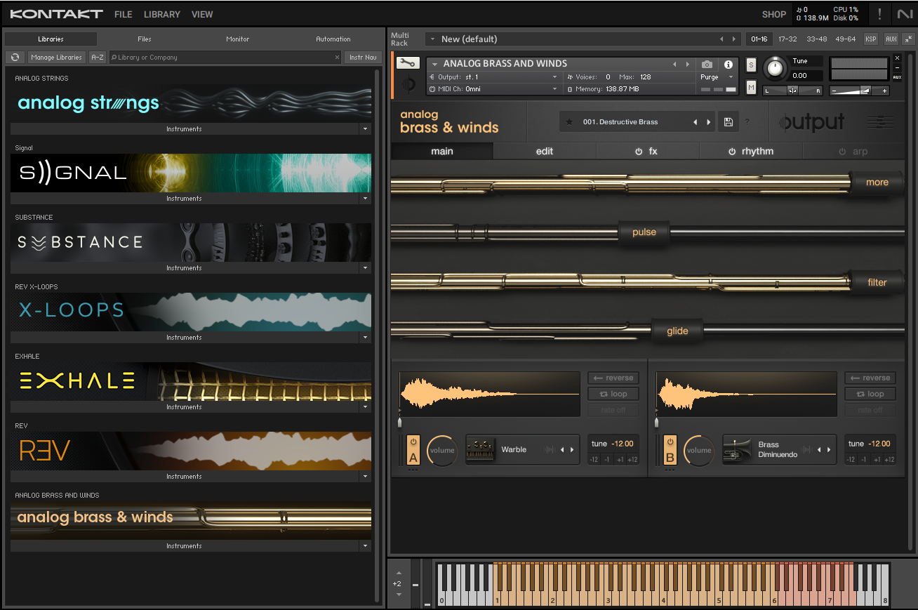 【70GB+收藏系列现代模拟乐器KONTAKT扩展】Native Instruments – Output Essential Engines – EDMTOP.TOP